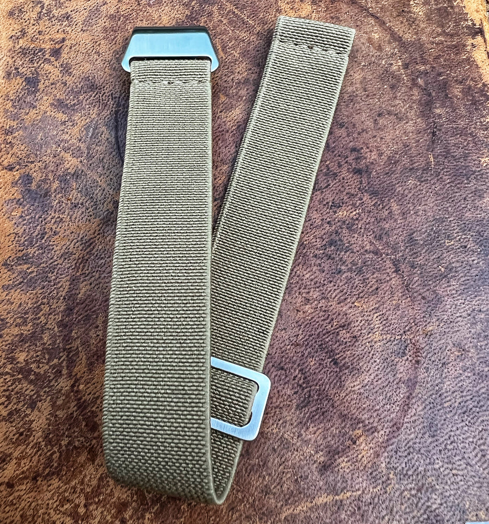 Elastic "No Pass" Parachute Watch Strap/Diver Band - James Bond Style ...