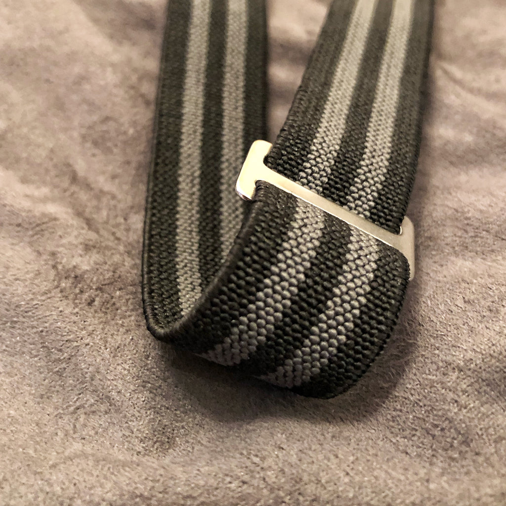 Elastic "No Pass" Parachute Watch Strap/Diver Band - James Bond Style ...