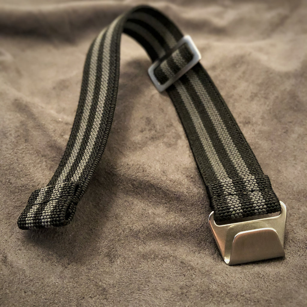 Elastic "No Pass" Parachute Watch Strap/Diver Band - James Bond Style ...