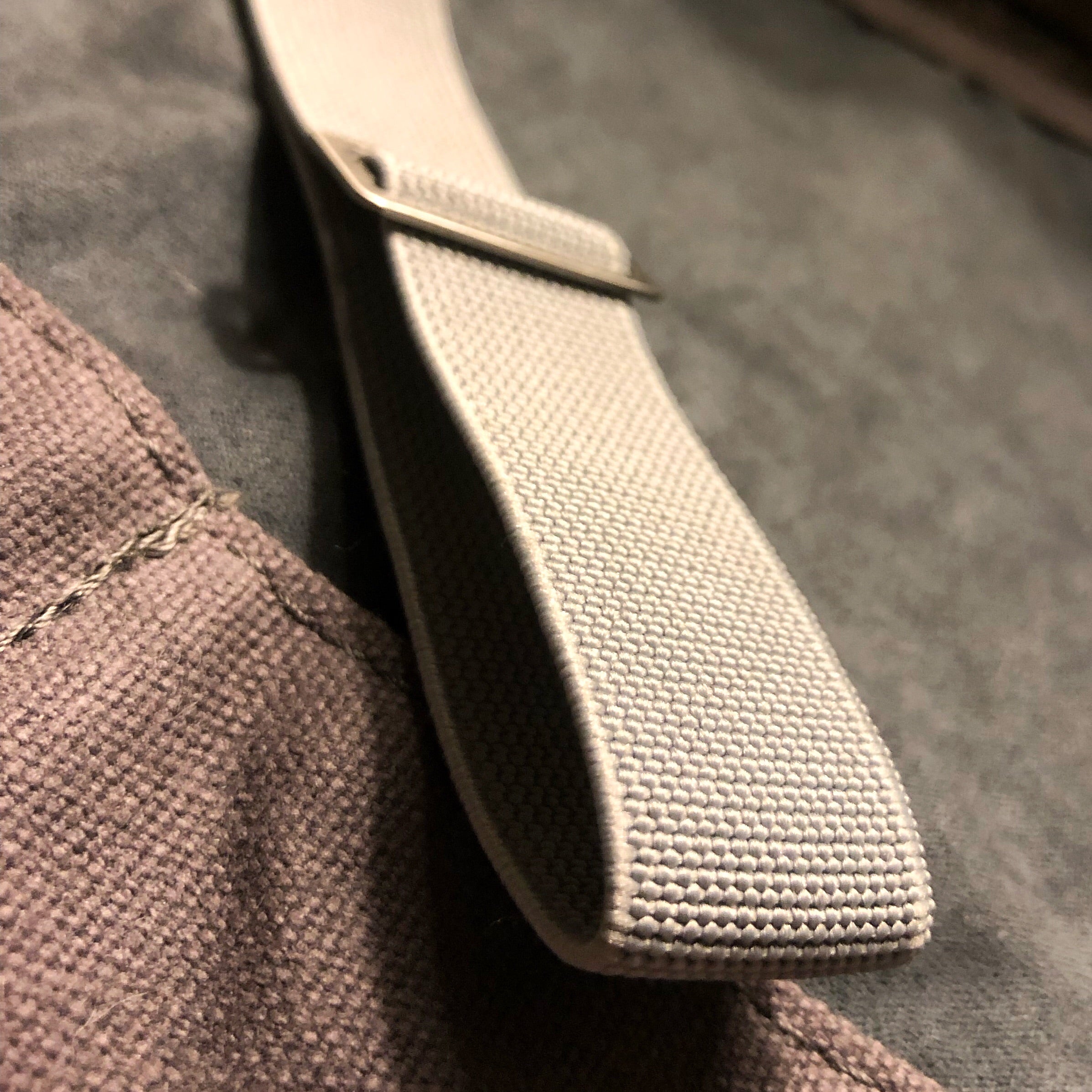 Solid Gray Paratrooper Strap – 20mm/22mm No-Pass Elastic | $25